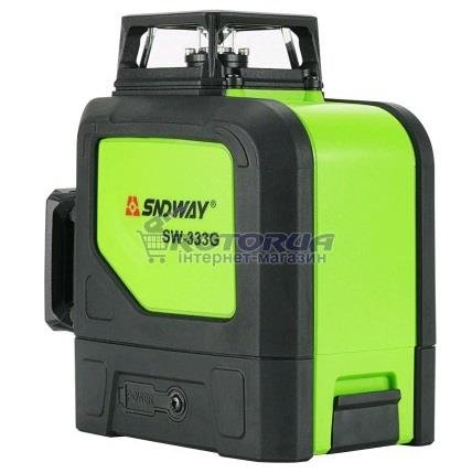 Уровень лазерный нивелир Sndway SW-333G самовыравнивающийся зелёный 360°